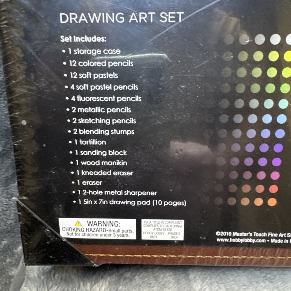 Master’s Touch 46-Piece Drawing Fine Art Set – Leather/Wood Case – NEW ...