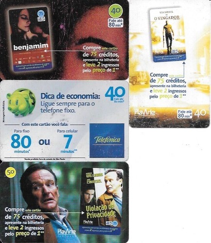 Collection of 4 used phone cards (for collectors) from Telefónica (now ...