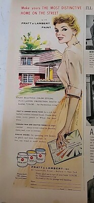1958 Pratt & Lambert house paint most distinctive home vintage Ad | eBay