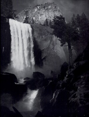 1959 Ansel Adams Vernal Falls Yosemite Valley National Park Art Photo ...