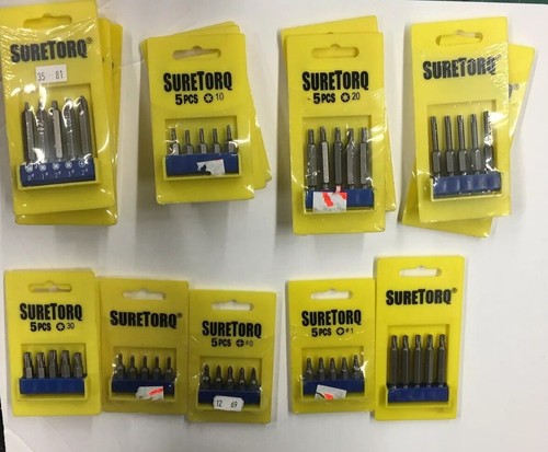 32 packs SureTorq Driver Bits - t10 t20 t30 Security torx Phillips ...