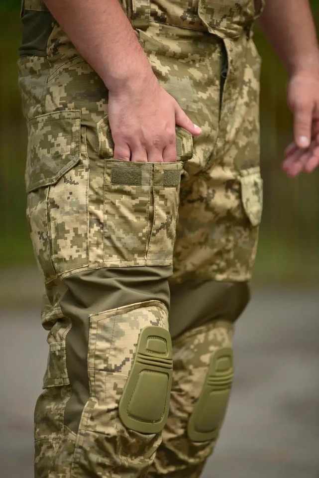 Ukrainian Military Tactical Pants MM-14 Pixel Camo with Knee Pads | Rip ...