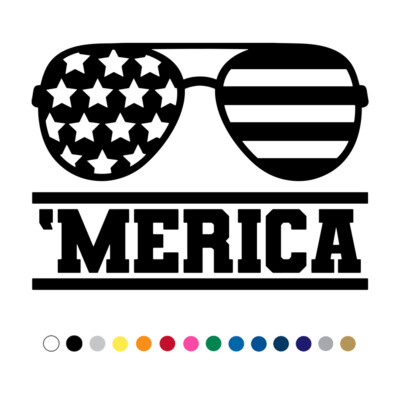 Merica Decal 'MERICA Vinyl Sticker American Flag Patriotic Car Truck ...