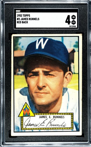 1952 Topps James Runnels #2 RC (Red Back) SGC 4 | eBay