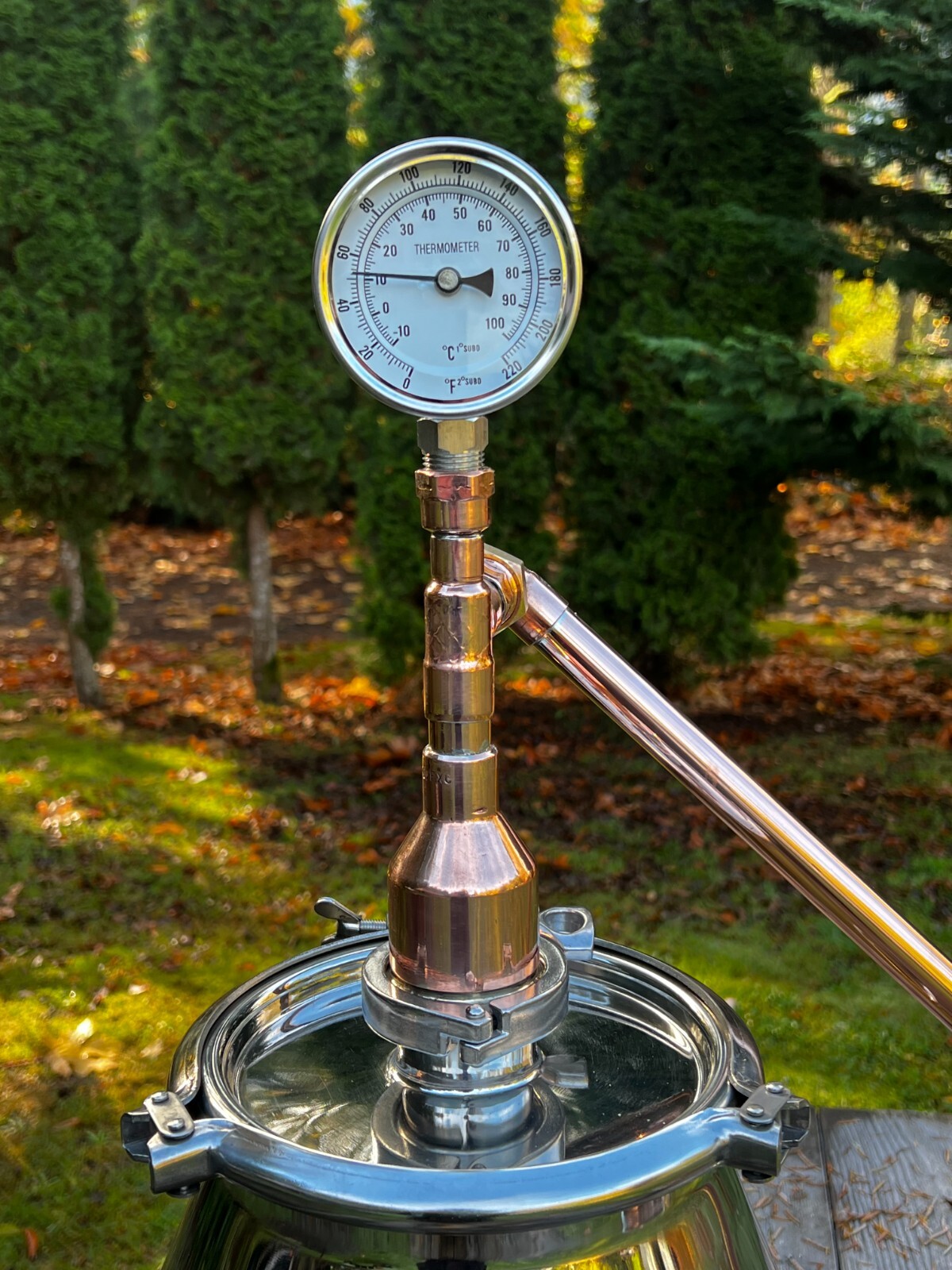 Copper Moonshine Still 2" inch Pot Still-stainless steel pot and worm ...