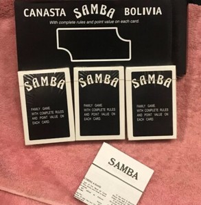 SAMBA , CANASTA , BOLIVIA - Three Deck PLAYING CARDS Brand New Set ...