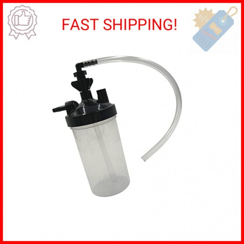 ResOne 1pk Oxygen Humidifier Bottle, 350ml w/Pressure Relief Valve & 12 ...