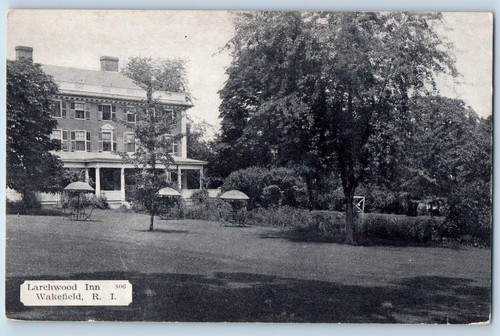 c1910 Larchwood Inn & Restaurant Building Ground Wakefield Rhode Island ...