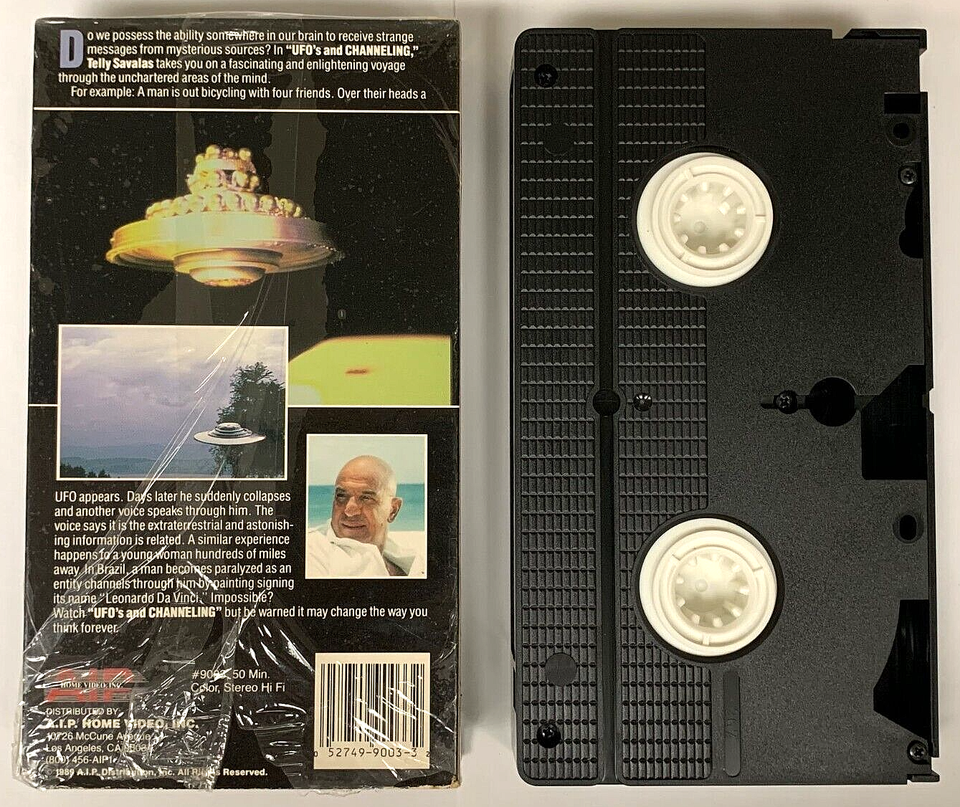 UFO'S AND CHANNELING Telly Savalas VHS Tape 1989 Darryl Anka BASHAR ...