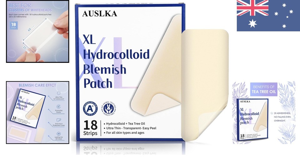 Hydrocolloid Blemish Patches - 18 Unscented Stickers for Clear Skin ...