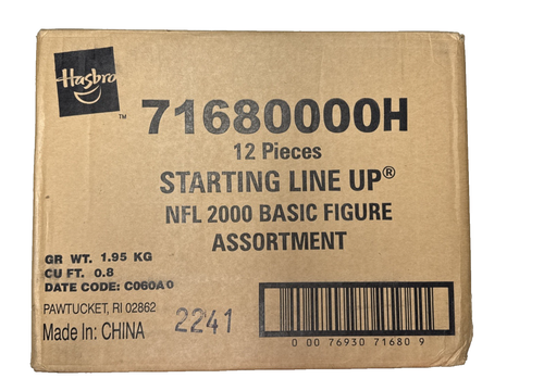 2000 HASBRO STARTING LINE UP NFL BASIC FIGURES FACTORY SEALED CASE 12 ...