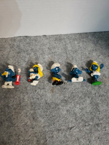 Vintage Smurf Toy Figures 1970's and 1980's LOT 5 | eBay Australia