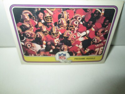 WASHINGTON REDSKINS PREGAME POW WOW 1981 Fleer Team Card #86 WASHINGTON ...