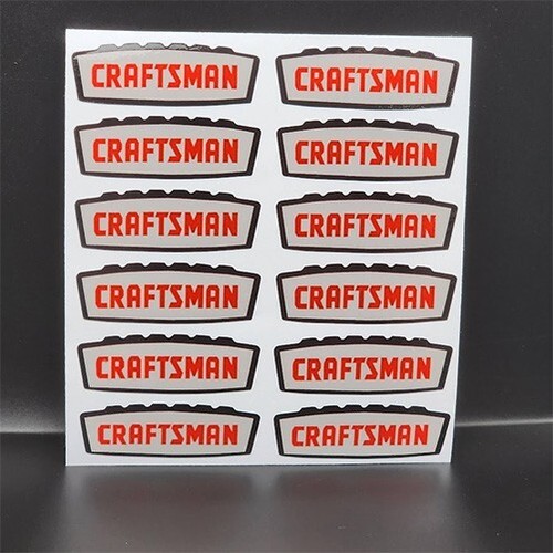 1 3/4" x 5/8" 1960's CRAFTSMAN TOOLS x 12 Vintage Style DECAL, Vinyl ...