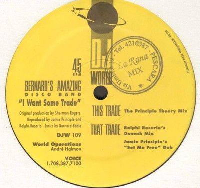 Bernard's Amazing Disco Band - I Want Some Trade 1992 D.J. WORLD DJW ...
