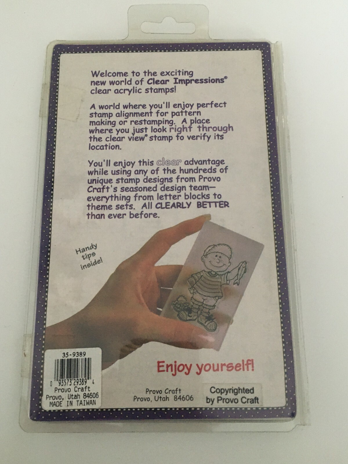 Provo Craft Clear Impressions Acrylic Stamps Happy Birthday Party Big ...