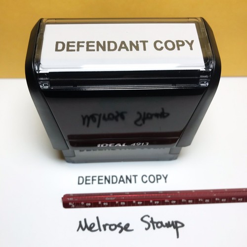 Defendant Copy Rubber Stamp Black Ink Self Inking Ideal 4913 | eBay