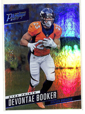 2017 Panini Prestige DeVontae Booker Xtra Points 20/25 FOIL card Broncos | eBay