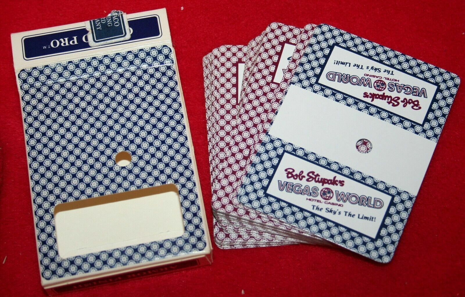 BOB STUPAK'S VEGAS WORLD CASINO Deck Playing Cards GEMACO Las Vegas ...