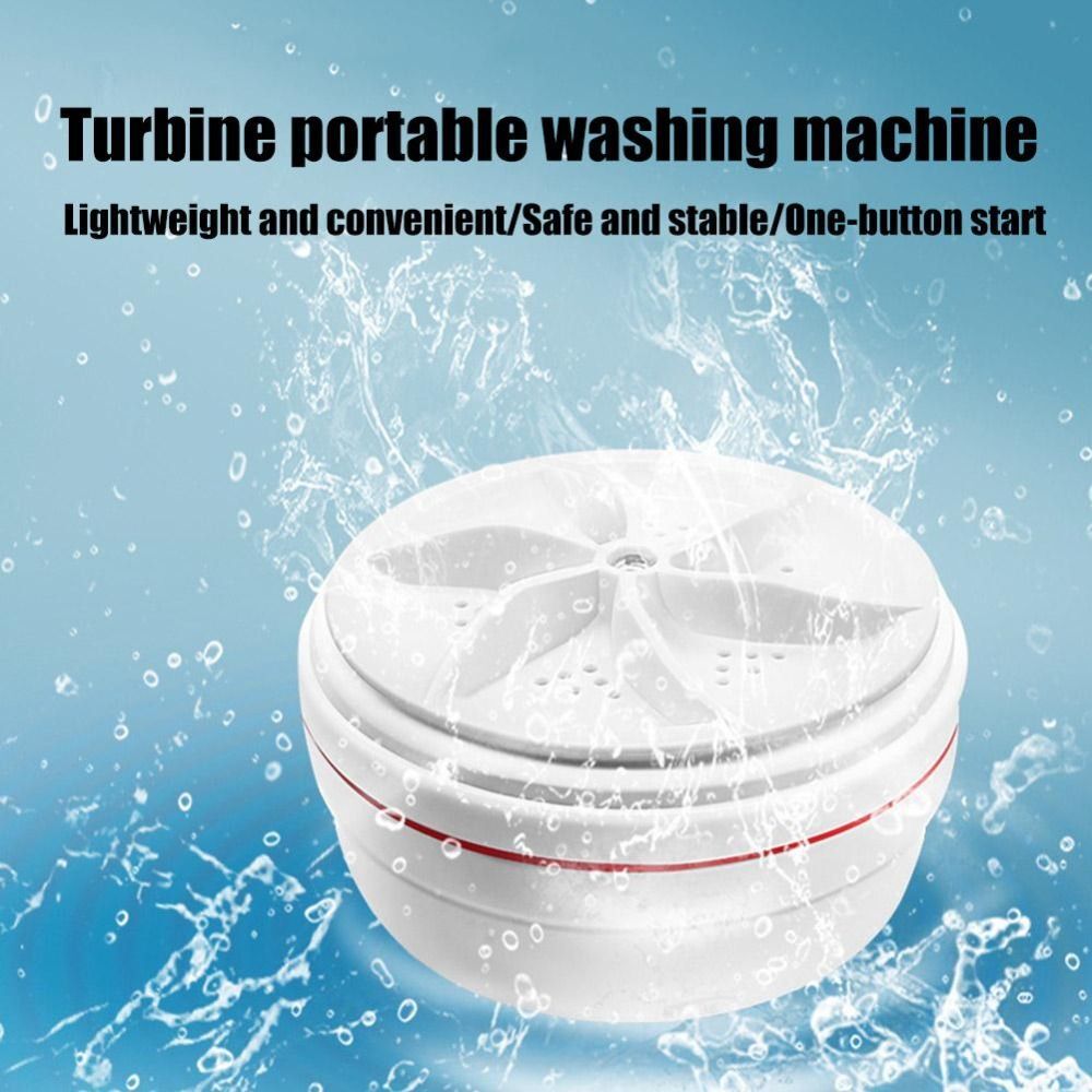 Two-way Rotating Turbine Mini Washing Machine USB Turbo Washer Travel ...
