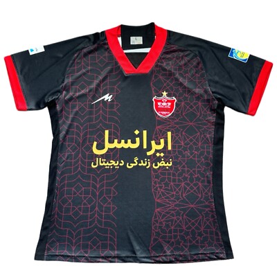 2023/24 Persepolis Away Jersey MEROOJ Perspolis BLACK shirt New | eBay