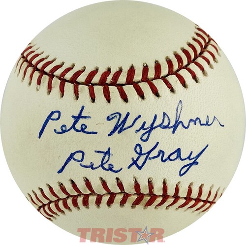 PETE WYSHNER AUTOGRAPHED AL BASEBALL INSCRIBED PETE GRAY PSA - ST ...