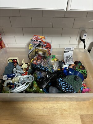 Large Bin Of Vintage & New Toys & Action Figures Sold Together FREE ...