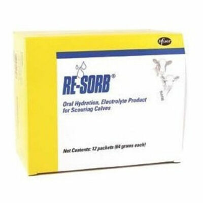 RESORB Electrolyte Glycine Powder Dehydration Scours Cattle Box of 12 ...
