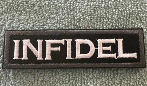 INFIDEL American Hook & Loop Black Morale Patch | eBay