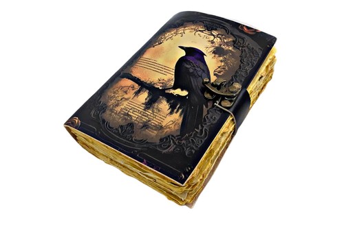 The Raven Leather Journal – Blank Spell Book of Shadows Grimoire ...
