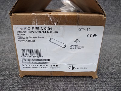 Siemon RIC-F-BLNK-01 (12 Pack) FIBER ADAPTER PLATE, BLANK, BLACK | eBay