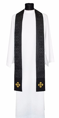 Black Gothic Clergy Stole SH18-ACZ25 Vestment Étole Stola Nera Estola ...