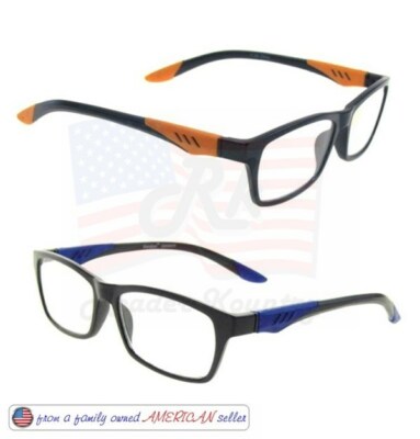 sport READING GLASSES READERS Soft Touch rubberized frame +125- +350 ...