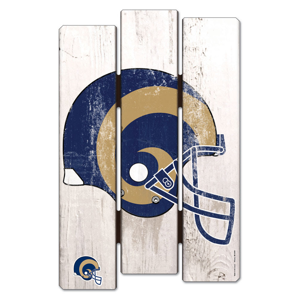 Los Angeles Rams NFL Football WOOD FENCE SIGN 11"X 17'' Fast SHIPPING ...