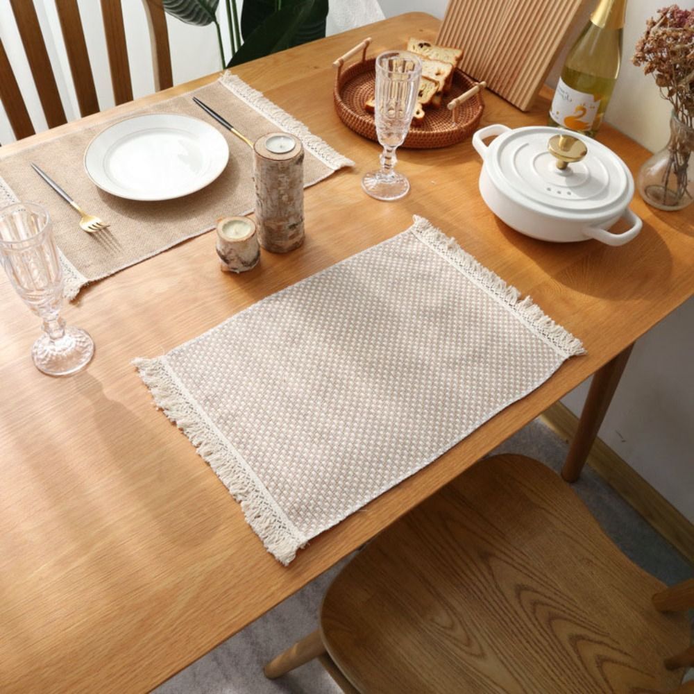 Household Cotton Linen Party Supplies Table Mats Napkin Table Decor ...