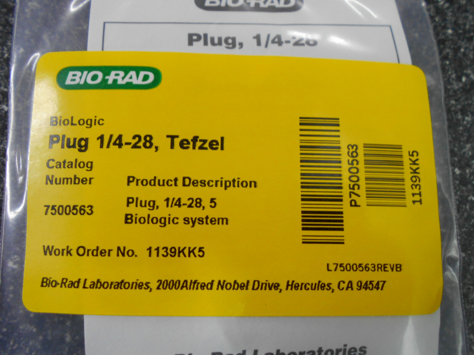BIO-RAD 7500563 TEFZEL PLUG 1/4-28 5PC/BG | eBay