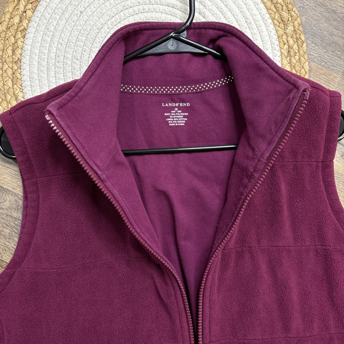Lands End Fleece Vest Women