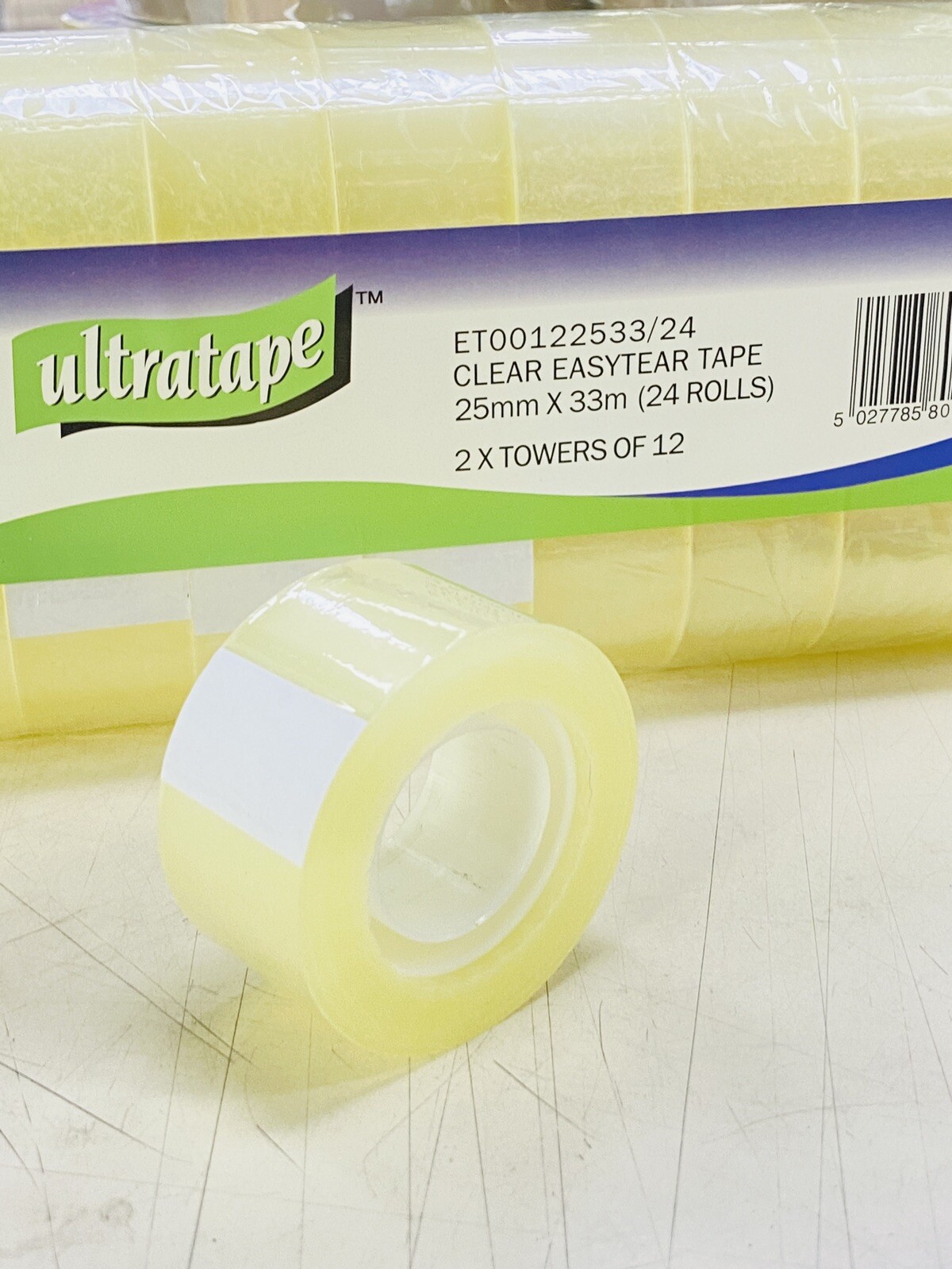 Two Rolls Cellotape Ultratape 19mm x 33 Metres Clear Sellotape Packing ...