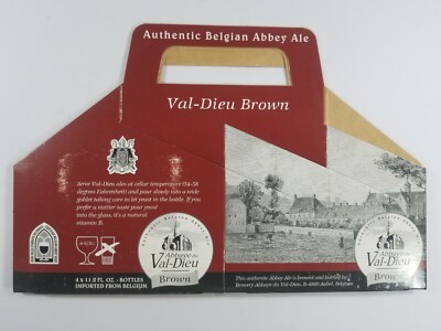 1990's VAL-DIEU BROWN ABBEY ALE CARDBOARD 4-PACK BOTTLE HOLDER FROM ...