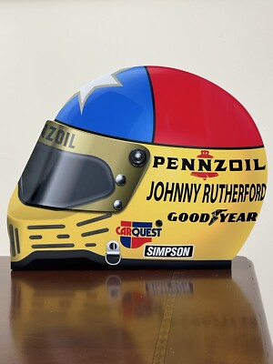 WOW!! Johnny Rutherford Indy 500 Formula Race Car Helmet Style Sign HD ...