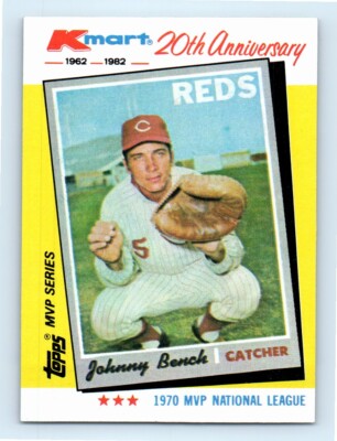 1982 Topps Kmart 20th Anniversary Johnny Bench Cincinnati Reds #18 | eBay