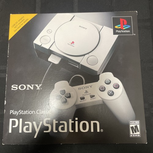 Sony PlayStation Classic Console Mini x2 Controllers 20 Preloaded Games ...