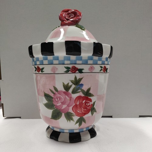 Roscher cookie jar beautifully hand painted 10 inches high 6 inches ...