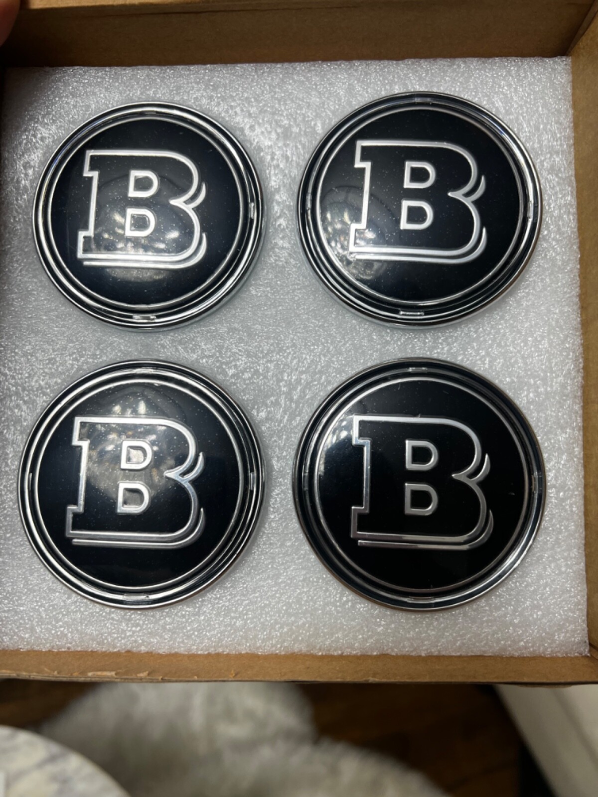 Floating Brabus Caps with LED Lighting 75mm for Aftermarket Wheels | eBay