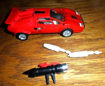 🏎️ G1 Transformers Sideswipe RED Lamborghini 1984 Action Figure Takara ...