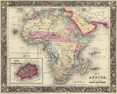 Africa - 1860 - Map Poster | eBay