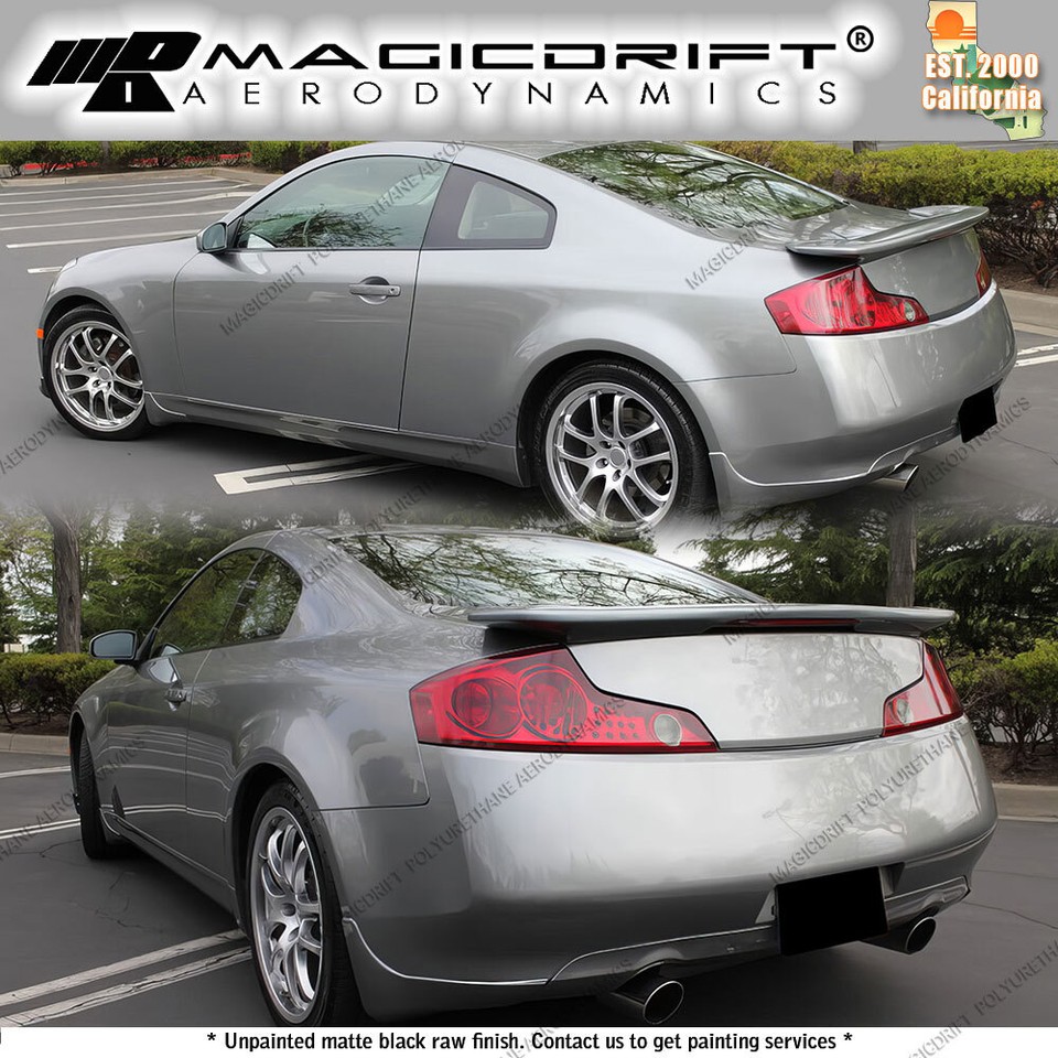 For 03-07 Infiniti G35 Coupe Rear Bumper Lip Aprons Corner Splash Mud ...