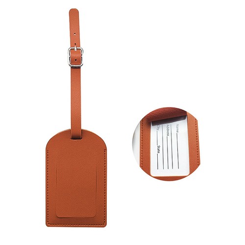 Luggage Tags PU Leather Suitcase Name ID Address Holder Baggage ...