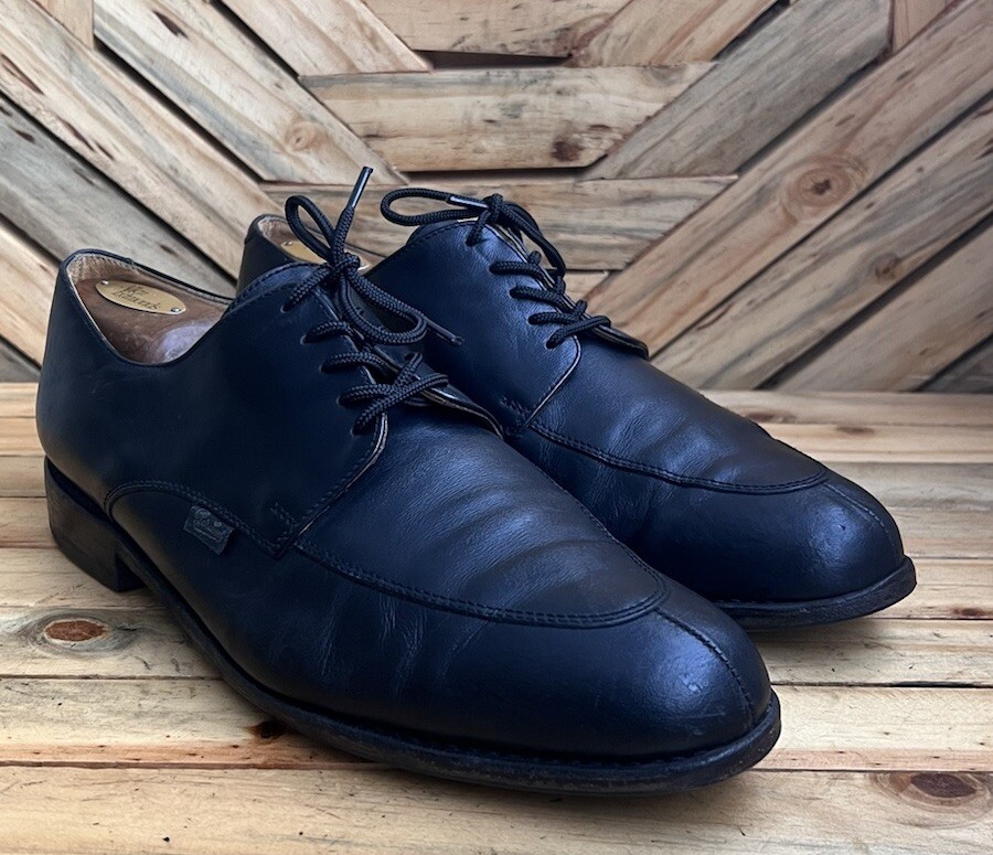 Paraboot Avignon Griff Black Leather Split-Toe Derby … - Gem