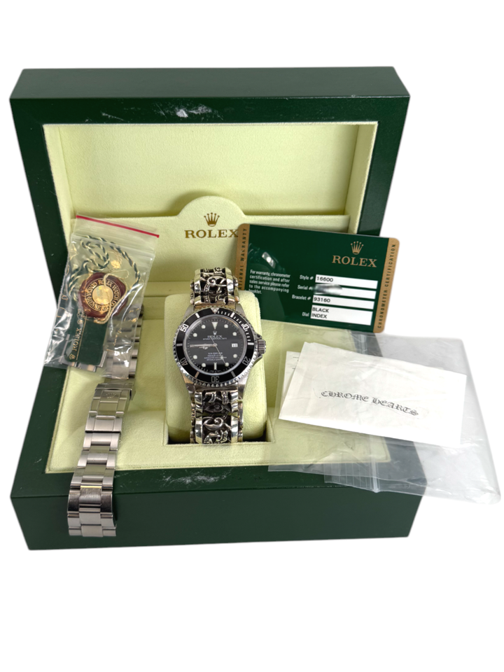 Rolex Sea-Dweller 4000 Reference 16600 Chrome Hearts Roller Band with ...